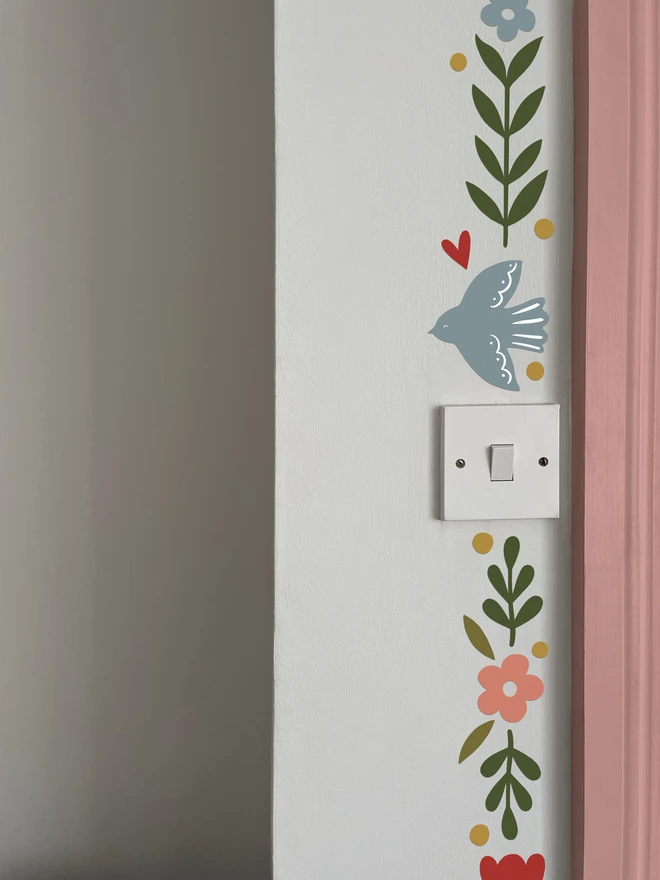 Folk Bird Wall Stickers - Holly & Co
