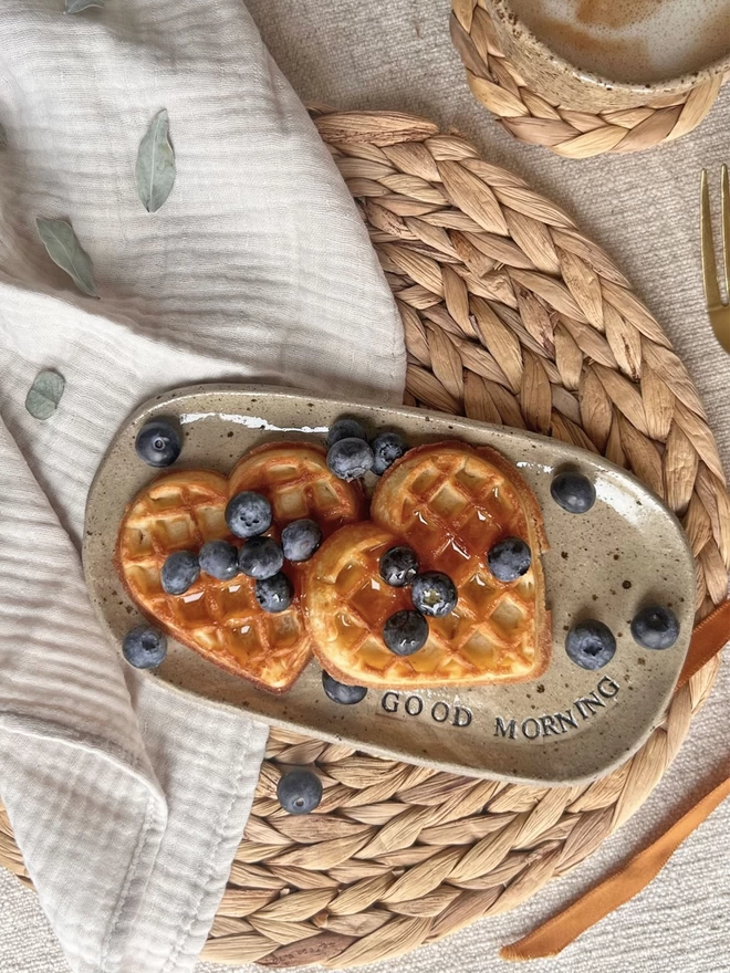 Ceramic 'Good Morning' Breakfast Plate - Holly & Co